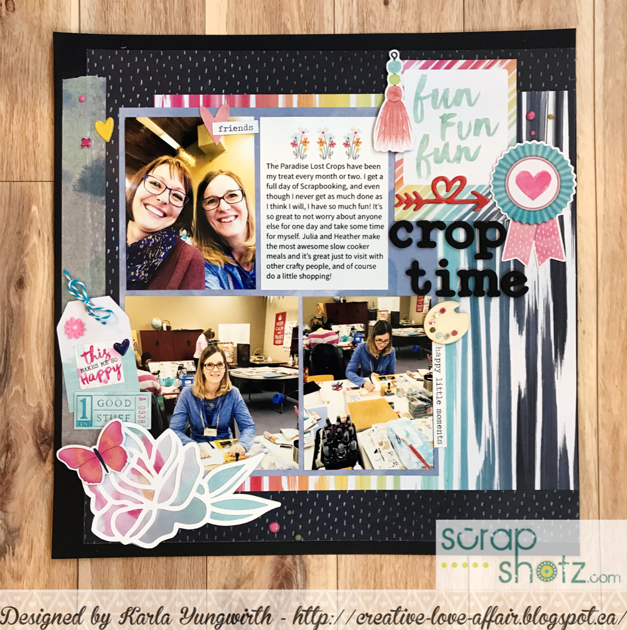 Scrap Shotz Snap Shotz: April 2019 Scrapbook Kit Layout and Process Video