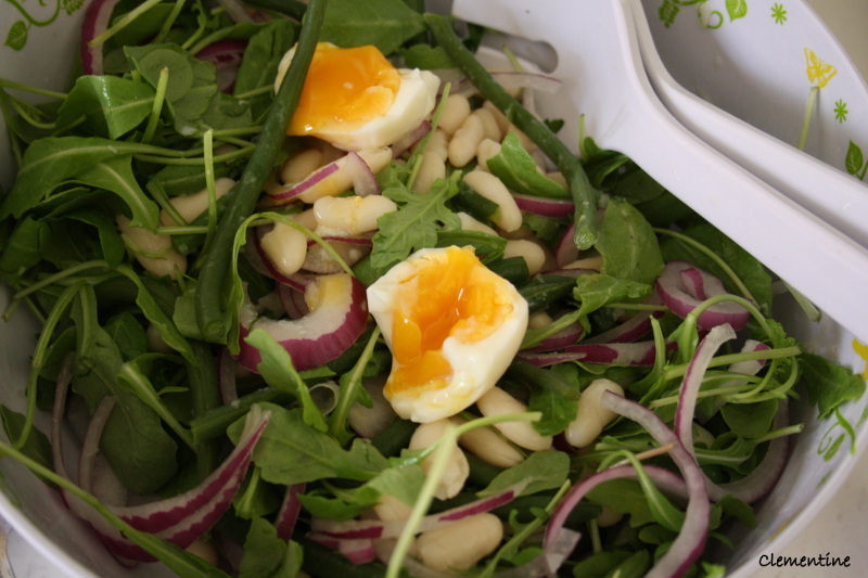 Le blog de Clementine: Salade de roquette aux haricots blancs et verts
