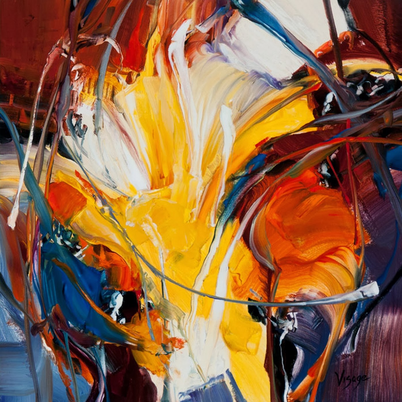 EL ARTE Y ACTIVIDAD CULTURAL: Pinturas Modernas de Flores (Óleo)