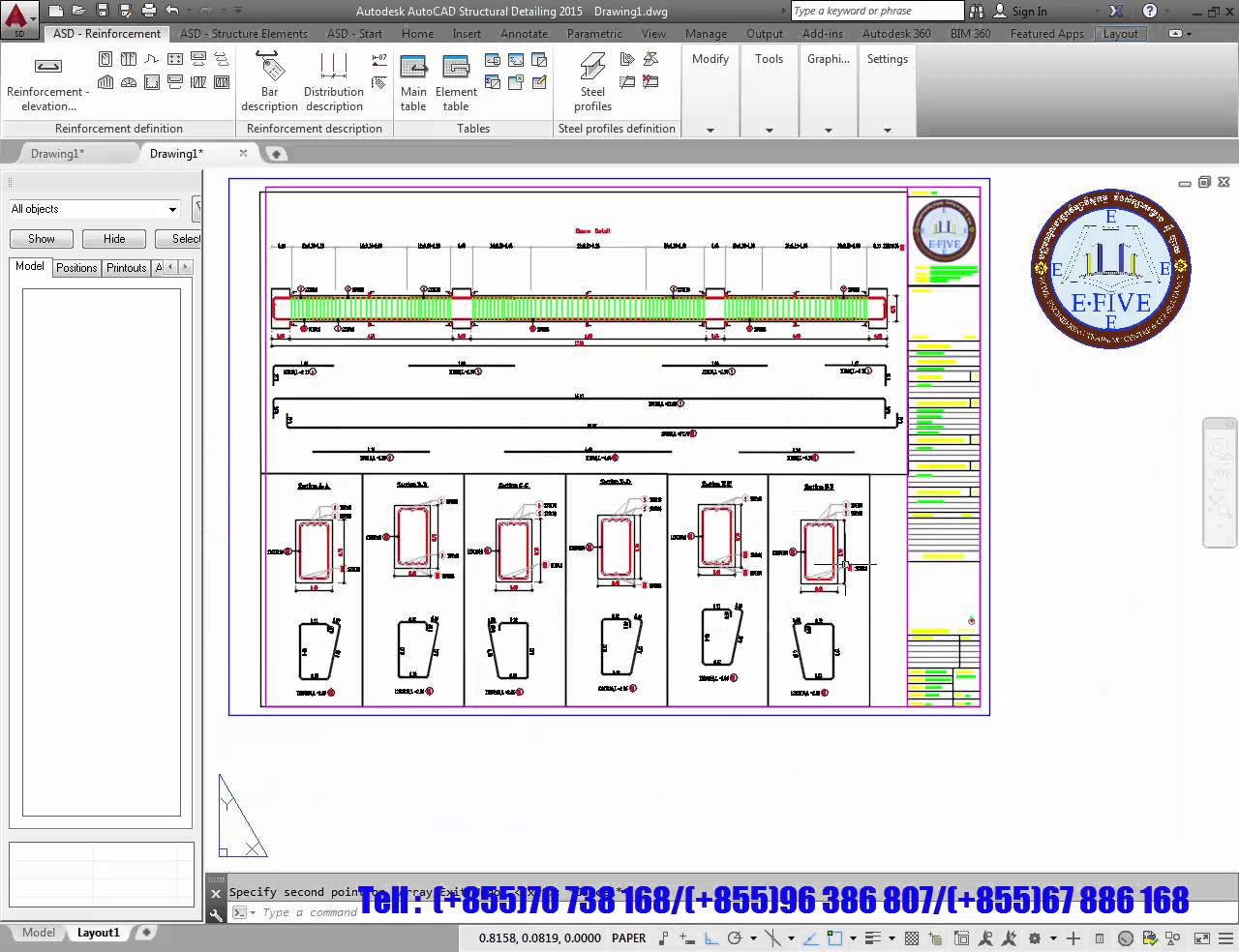 Autocad structural detailing reinforcement tutorial - seongyoseo