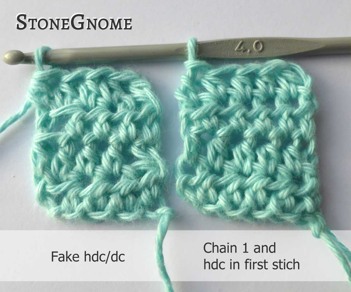 The Chainless Row Start / Start with a Fake Stitch · II - StoneGnome