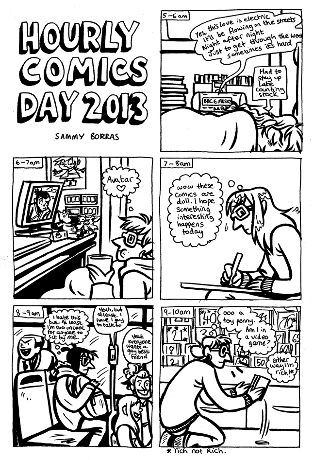 Sammy Borras - Comics and Illustration: Hourly Comics Day 2013
