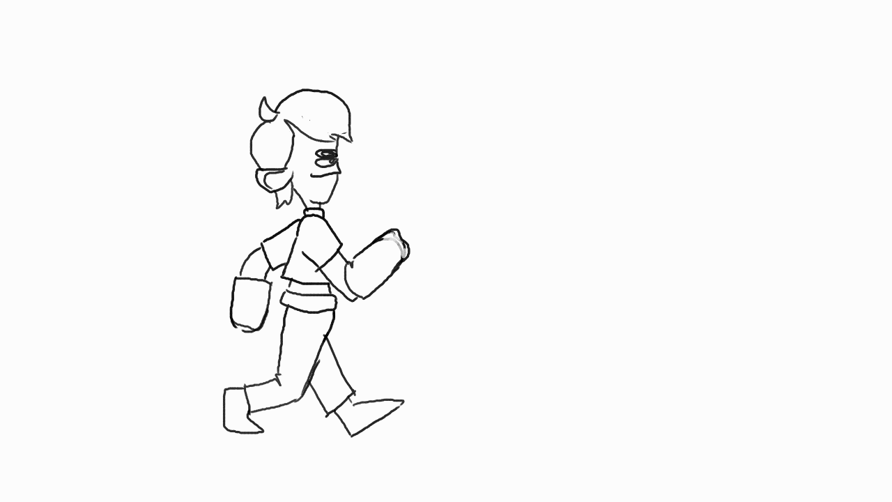 Animation of Euan Friel: 2d walk cycle