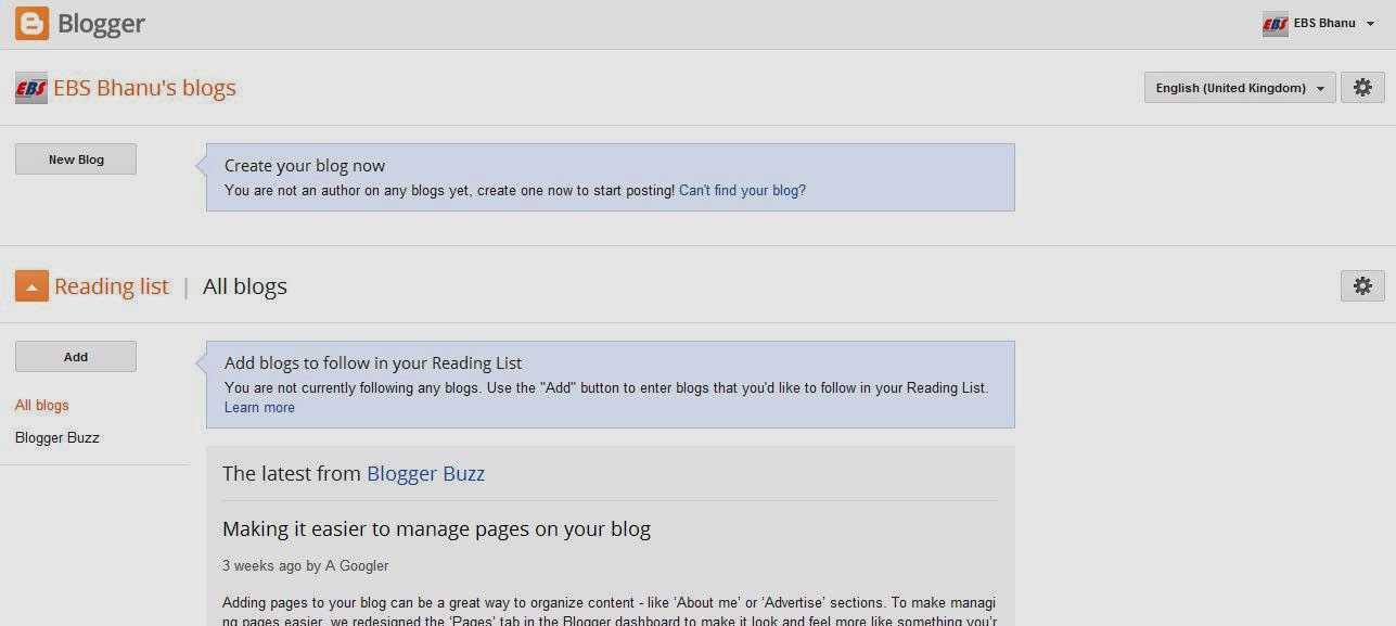How to create a free blogger blog | course - 1 | Easy Blogger Stuff