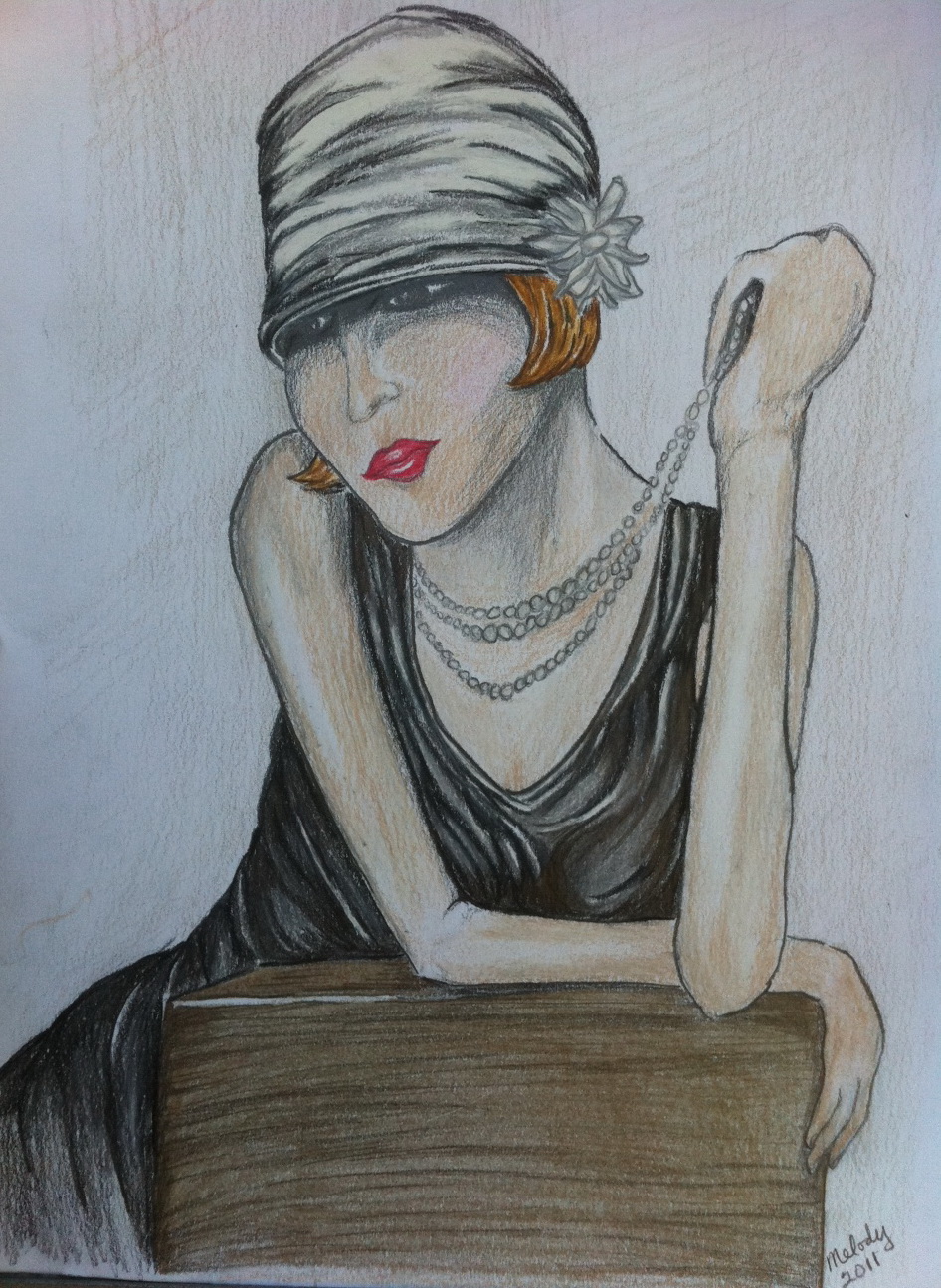 Melody's Art and Soul: 1920s Lady in Black