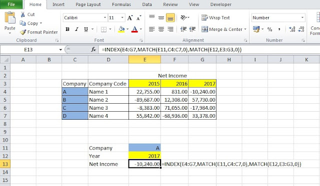 Terus belajar: Rumus Excel INDEX MATCH