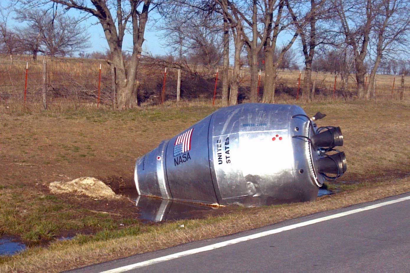 Just A Car Guy: The space capsule of Oologah Oklahoma, about a mile ...