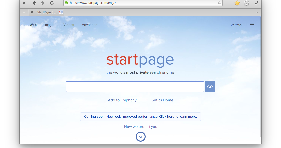 elementary OS 5.0 and StartPage Search Engine