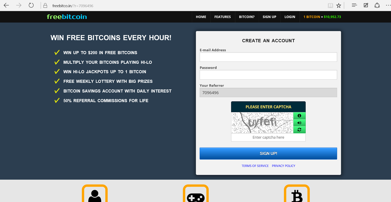 Freebitcoin - CryptoWorld