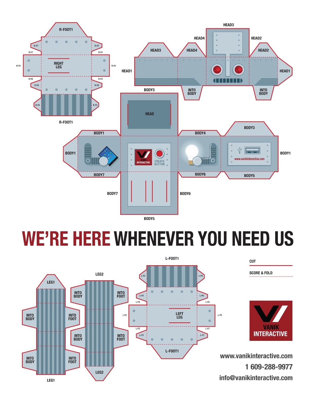 Chris Vendrick: Vanik Interactive Papercraft Robot