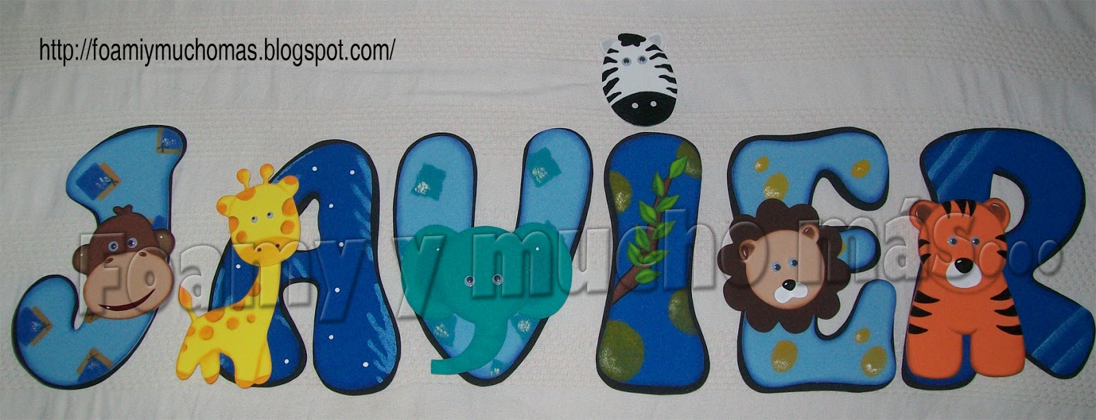FOAMY Y MUCHO MAS...: Letras Decorativas Baby Safari