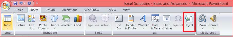 Insert or Embed Excel File In Word, Excel Or PowerPoint Presentation - As Object | Excel ...