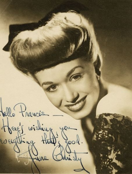 FROM THE VAULTS: June Christy born 20 November 1925
