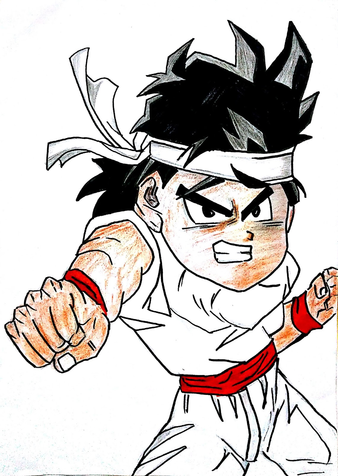 KartoonsKrazy: How to Draw Gohan - step by step!
