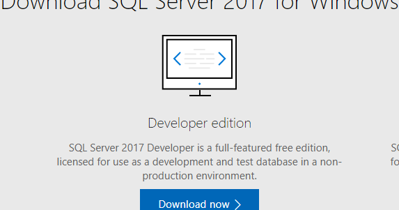 Install SQL Server 2017 Developer (Free)