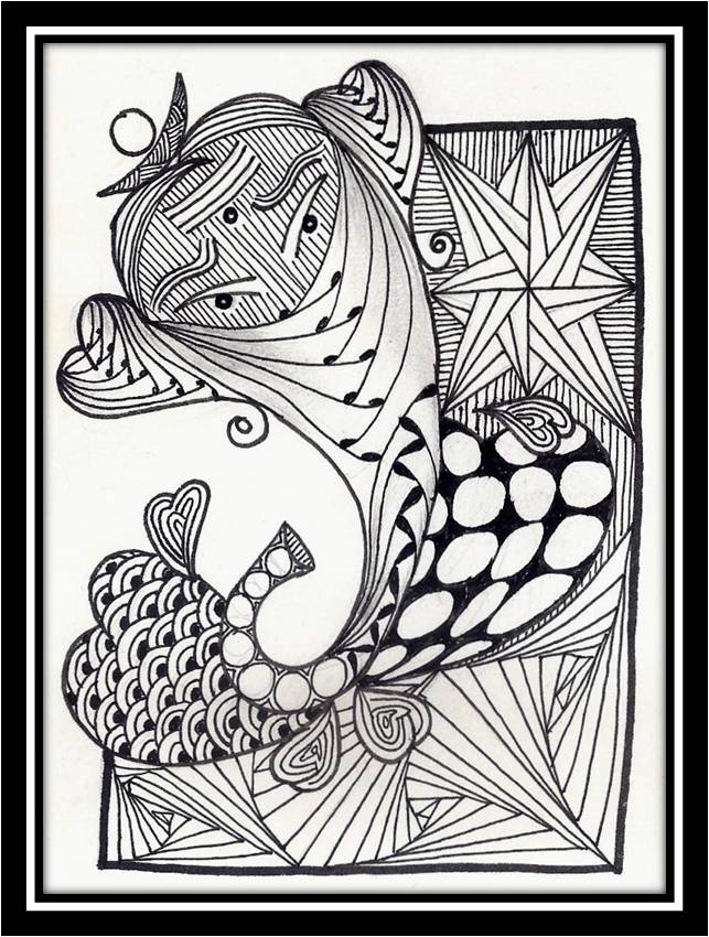 Journey Through Zentangle Art: Ganesh - Zentangle Form
