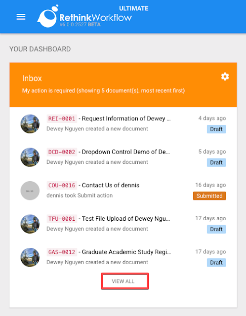 Rethink Workflow Support: Reporting