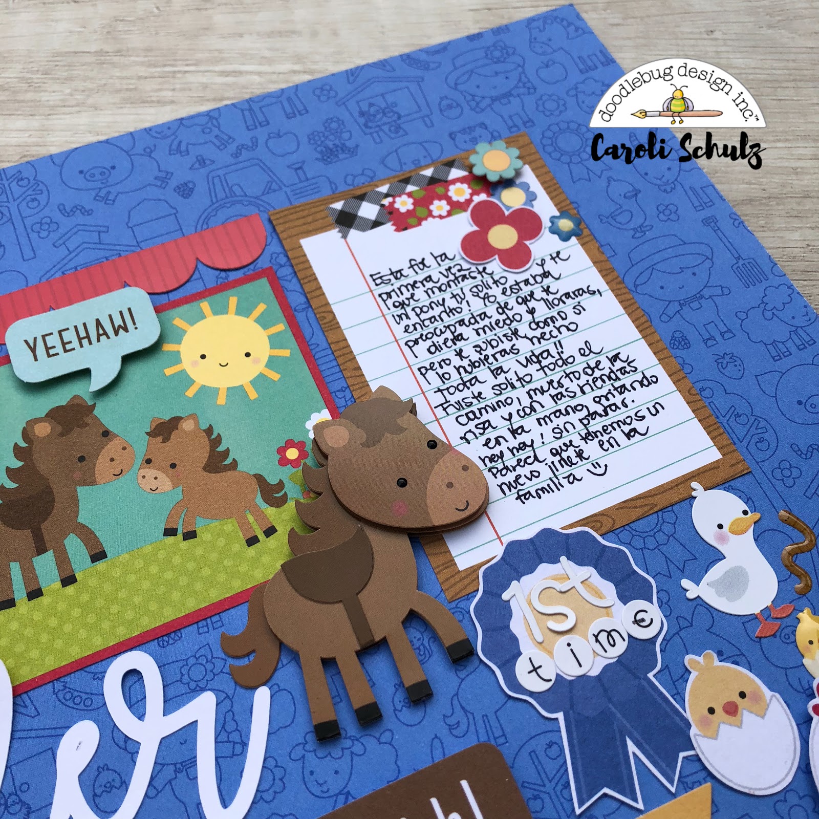 Doodlebug Design Inc Blog: Little Rider Layout using Down On The Farm ...