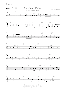 Easy Sheet Music For Beginners: Free trumpet sheet music, American Patrol