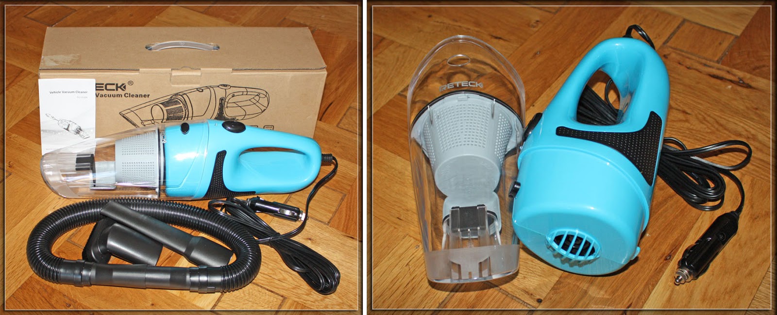 RETECK Portable Handheld Car Wet And Dry Vacuum Cleaner Review ...