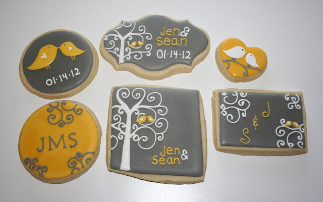 Jaclyn's Cookies: Lovebird Wedding Cookies