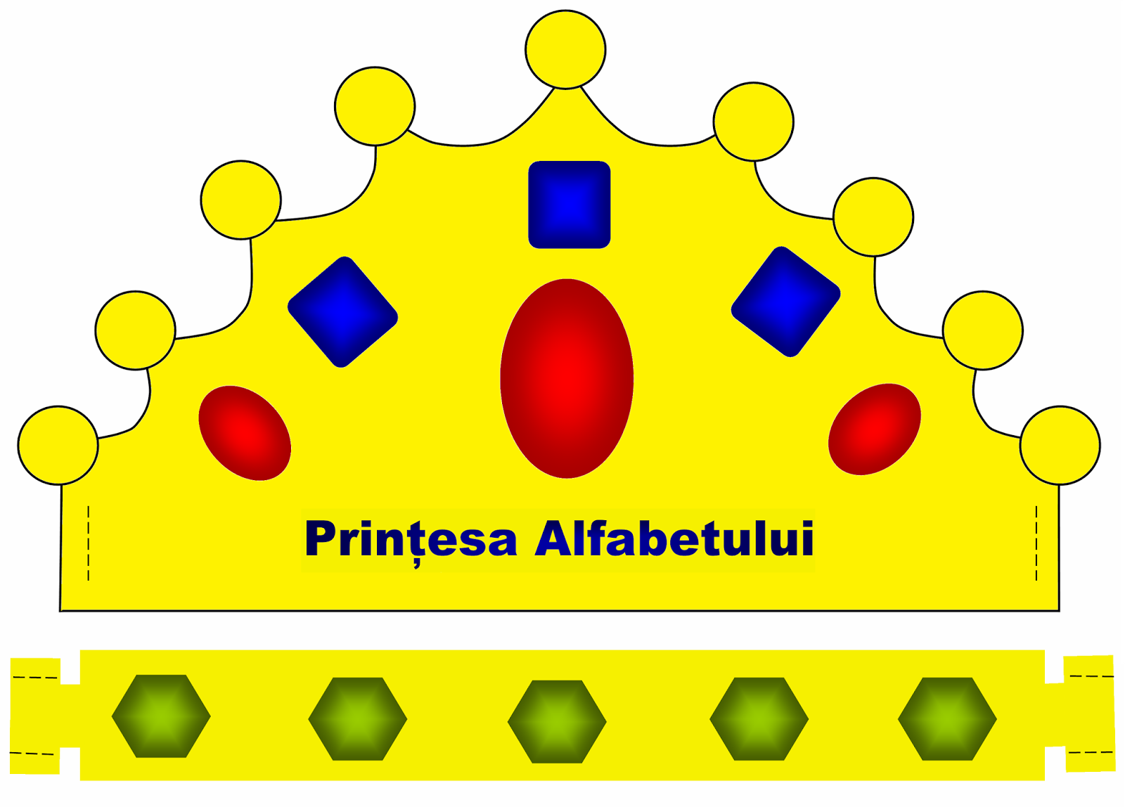 Prințul și Prințesa Alfabetului - coronițe - Materiale didactice de 10 ...