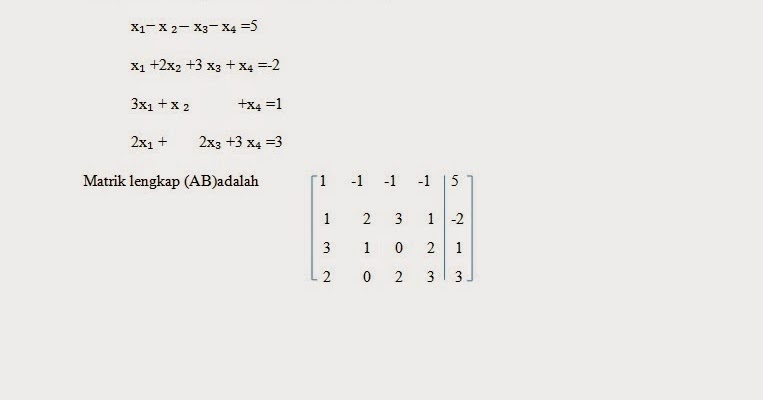 Metode Gauss jordan matriks 4x4