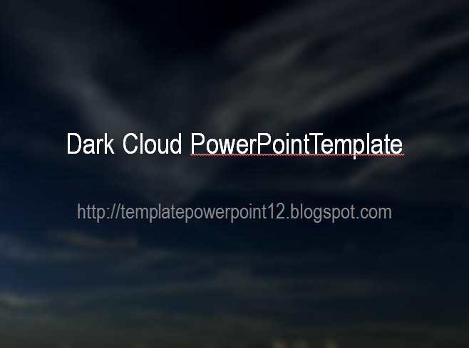 Free PowerPoint Template,Design,Themes,Background: Dark Cloud ...