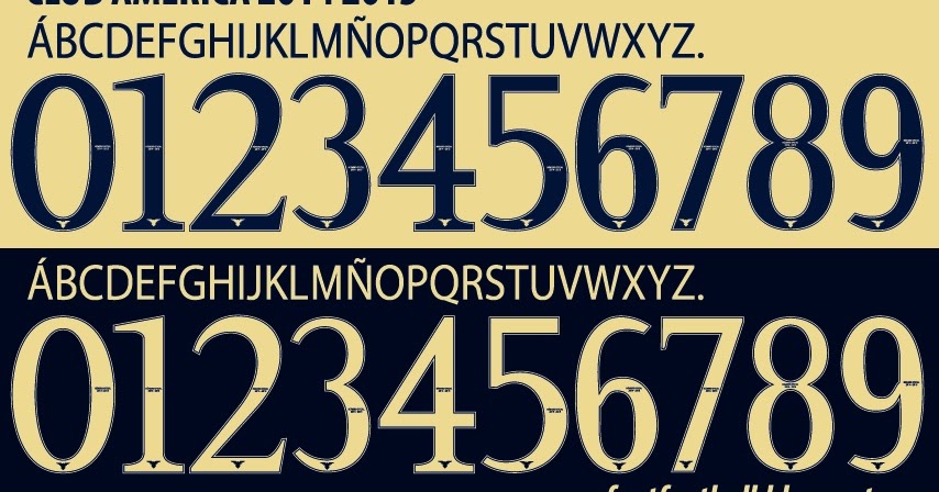FONT FOOTBALL: Font Vector Club America 2014 2015 kit