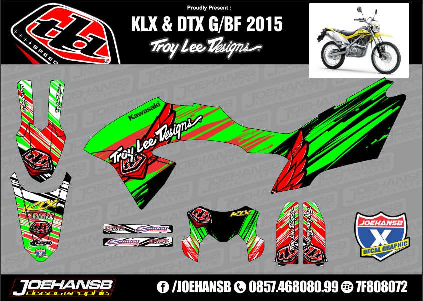 Jual Decal Motor : Update Desain APRIL - for KLX DTX bf and more