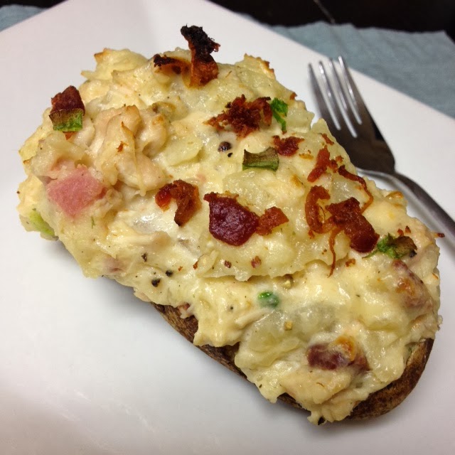 Twice Baked Chicken Cordon Bleu Potatoes - Lou Lou Girls