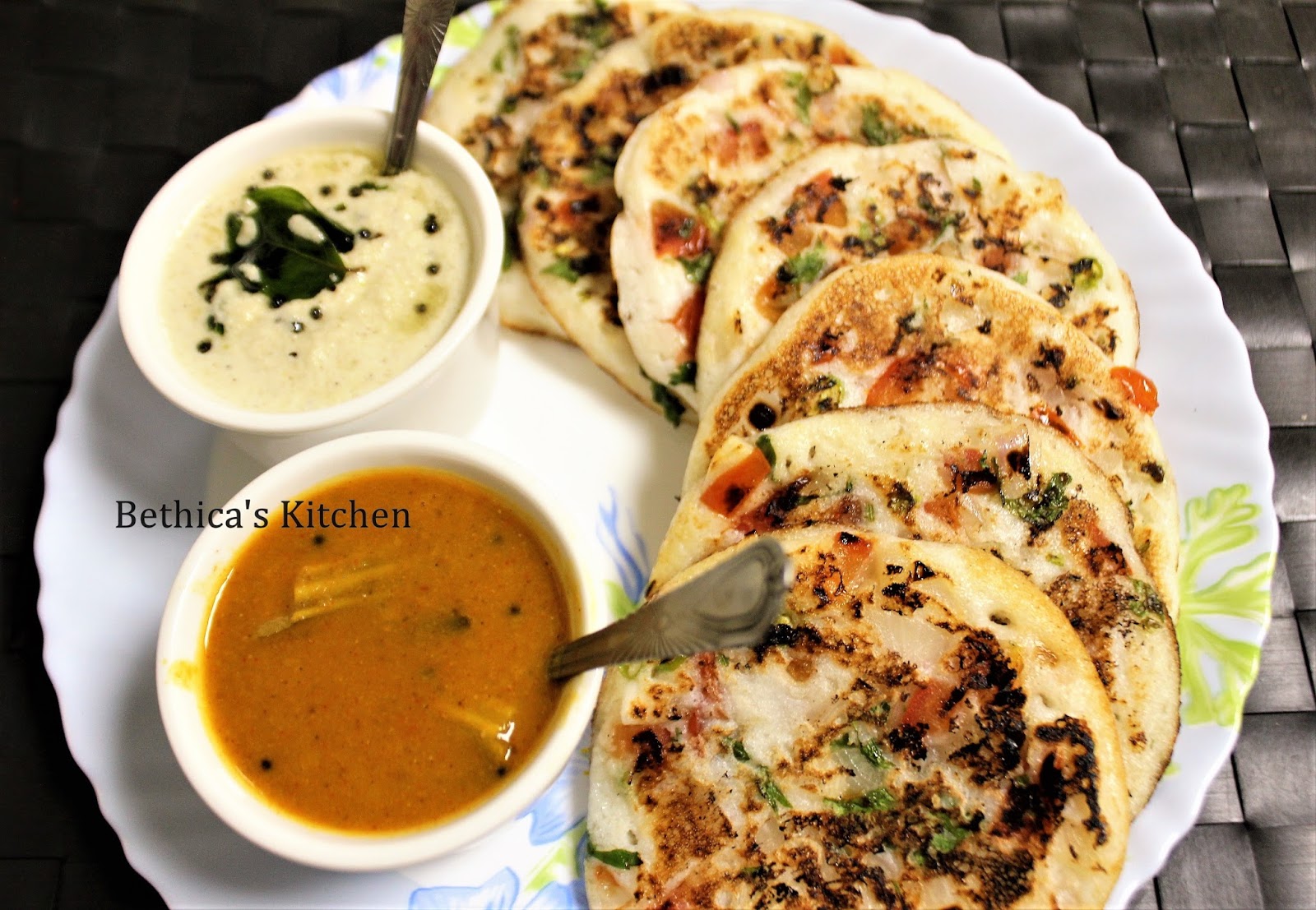Bethica's Kitchen Flavours: Mini Uttapam (Rice-Lentil Pancakes - South ...