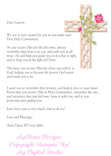 MyDiane Designs: Holy Communion Letter
