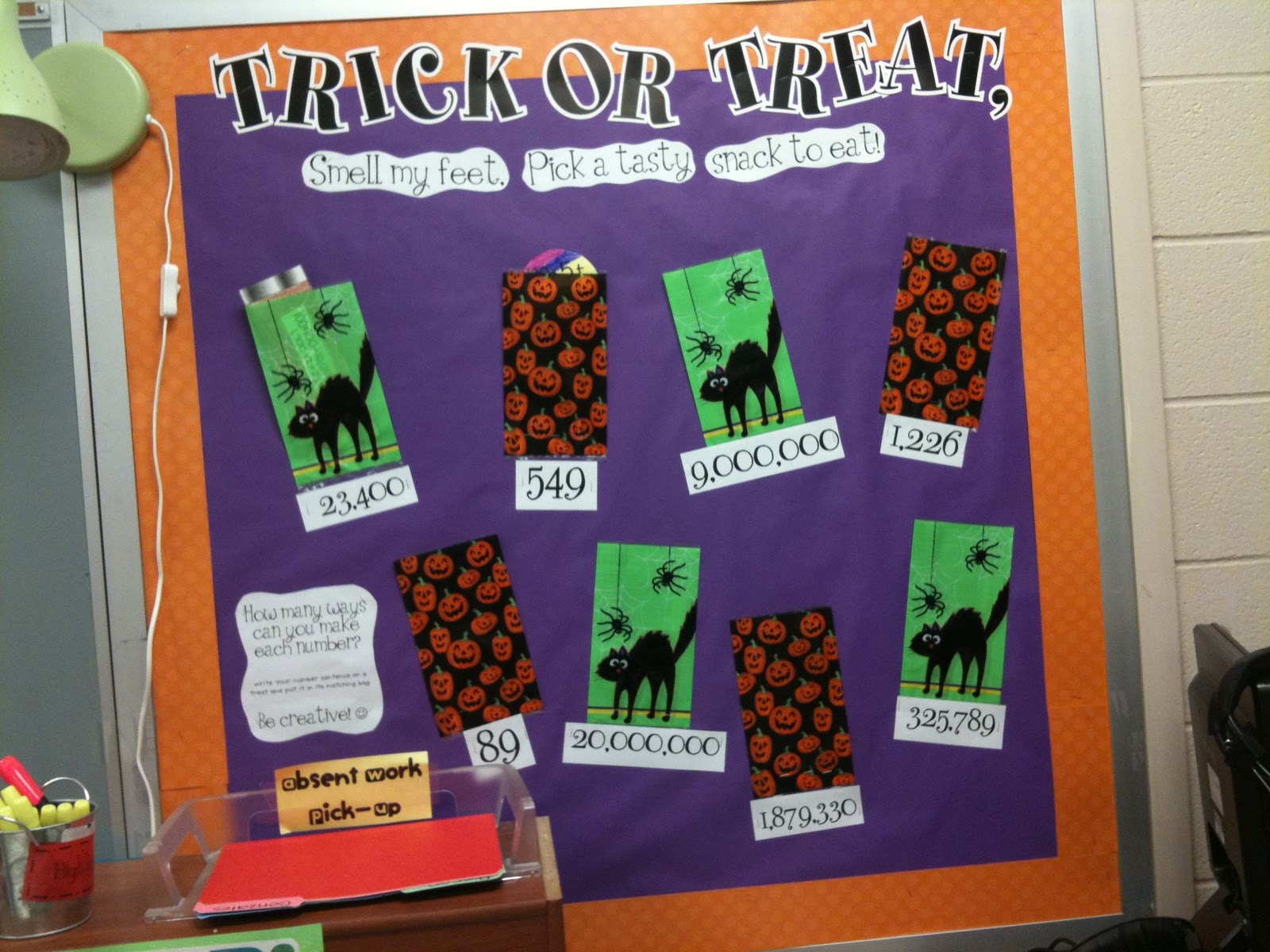 Tales Of Frogs And Cupcakes Trick Or Treat Math Bulletin Board tales-of-frogs-and-cupcakes-trick-or-treat-math-bulletin-board