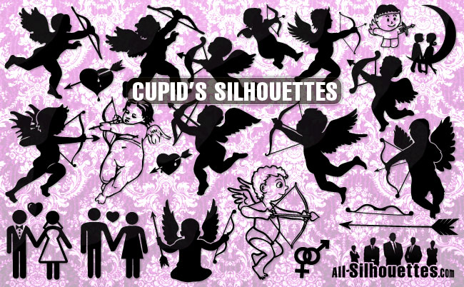 Siluetas de Cupido en formato vectorial ~ WorldjamBlog