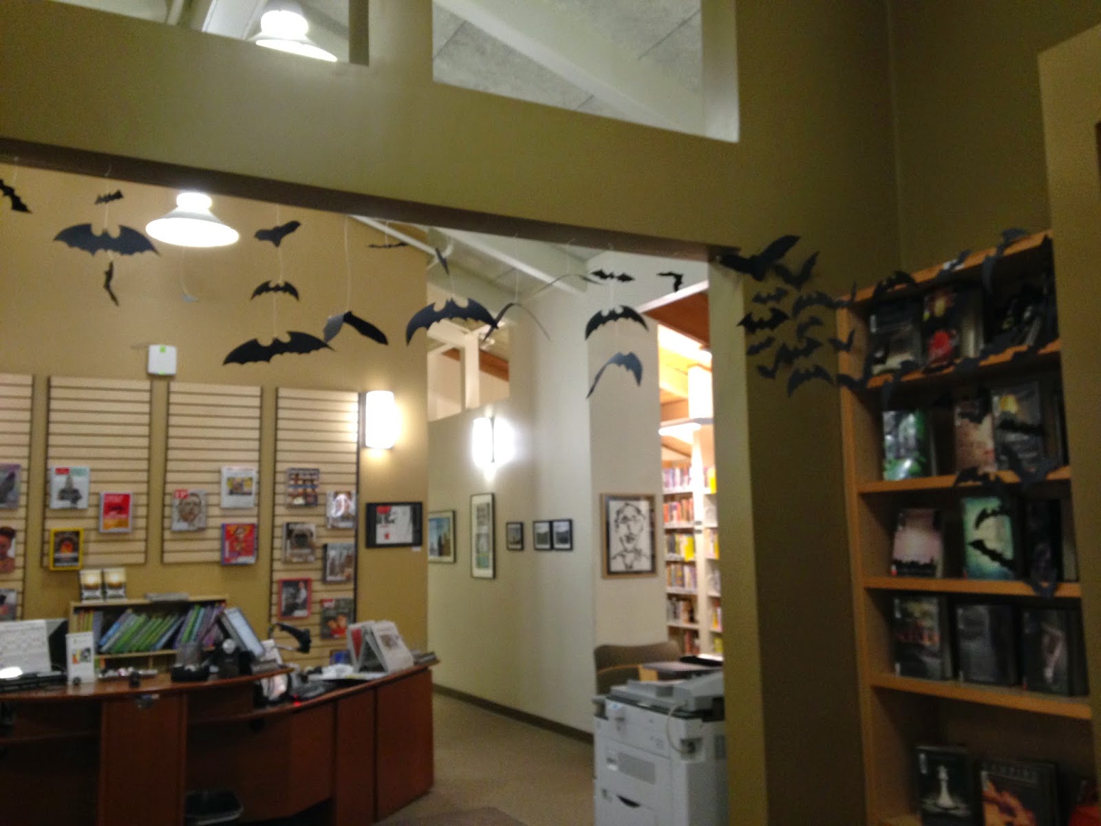 Librarian on Display: October: Halloween Bat Crazy Display