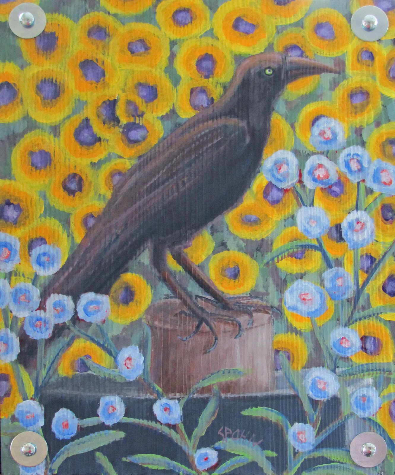 Daily Painters Of Colorado: Garden Gardian, original acrylic painting ...