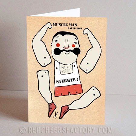 red cheeks factory: Muscle Man Paper Doll! (give away)
