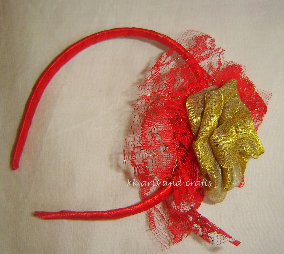 KK Arts and Crafts: Rose hair band