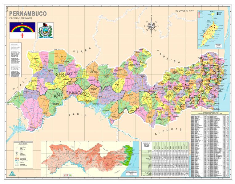 Mapas do Estado de Pernambuco