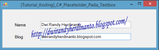 Membuat Placeholder pada TextBox dengan VB.NET dan C# - Tutorial Koding Membuat Placeholder pada TextBox dengan VB.NET dan C# - Tutorial Koding
