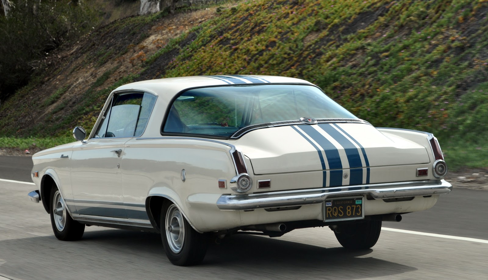 Just A Car Guy: Great 65 Barracuda on the 163 southbound towards ...