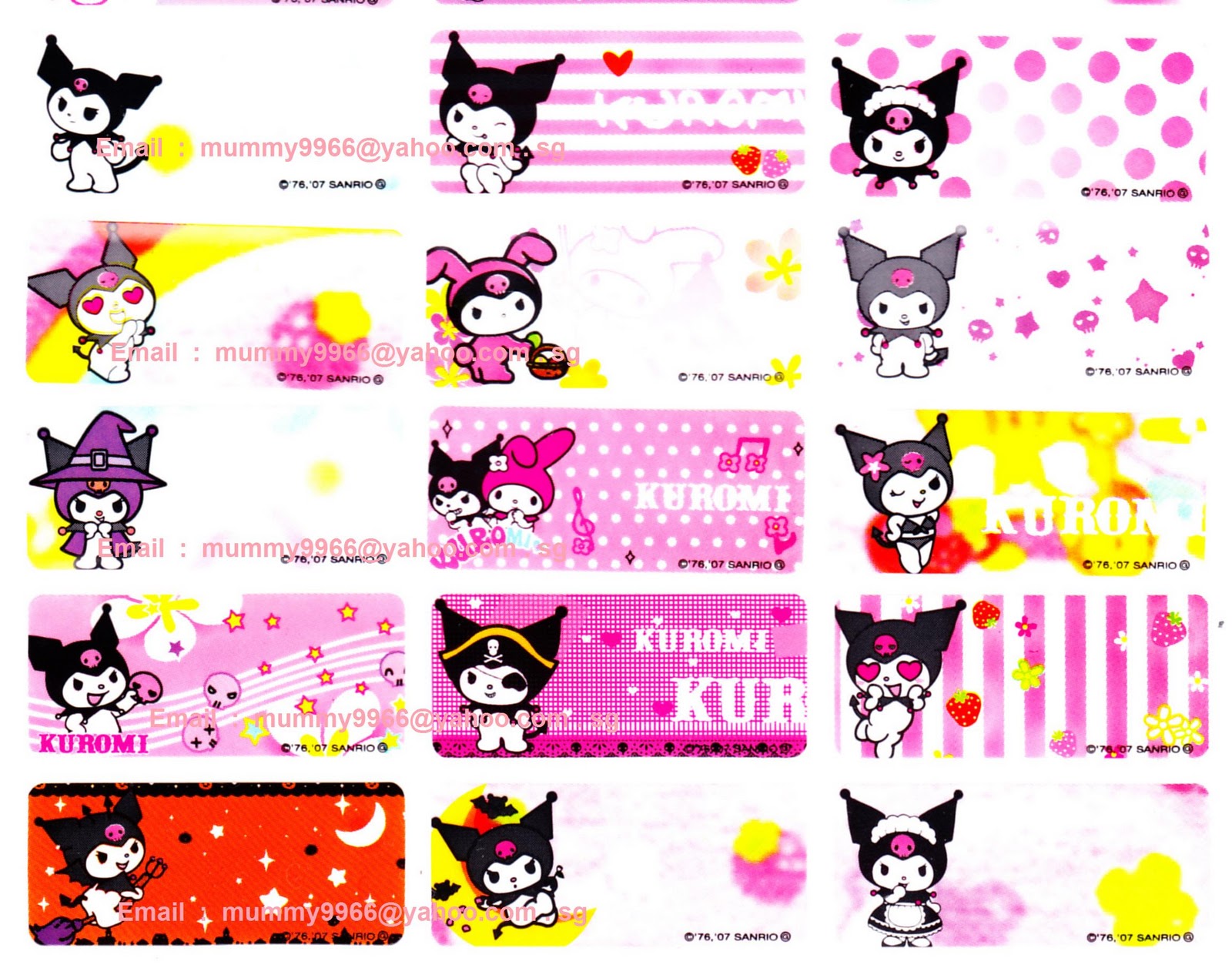 Waterproof Name Sticker 46x18mm: =>waterproof sticker 30x13mm