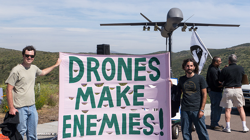 Eye Paint Art: Anti-Drone Protest at General Atomics Poway Production Site