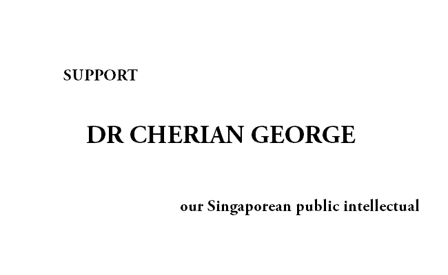 Open Letter To NUS To Hire Dr Cherian George