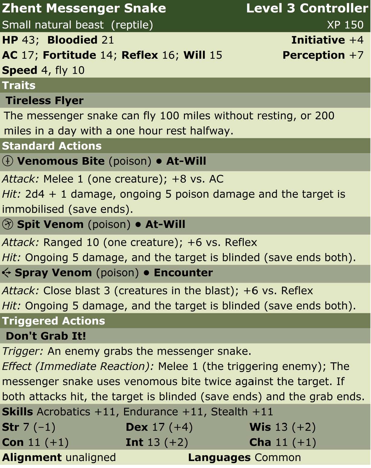 My Realms: Stat Blocks - Zhents, Part Two