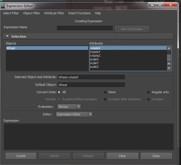 Maya Zest: Animate a wheel with an expression in Maya