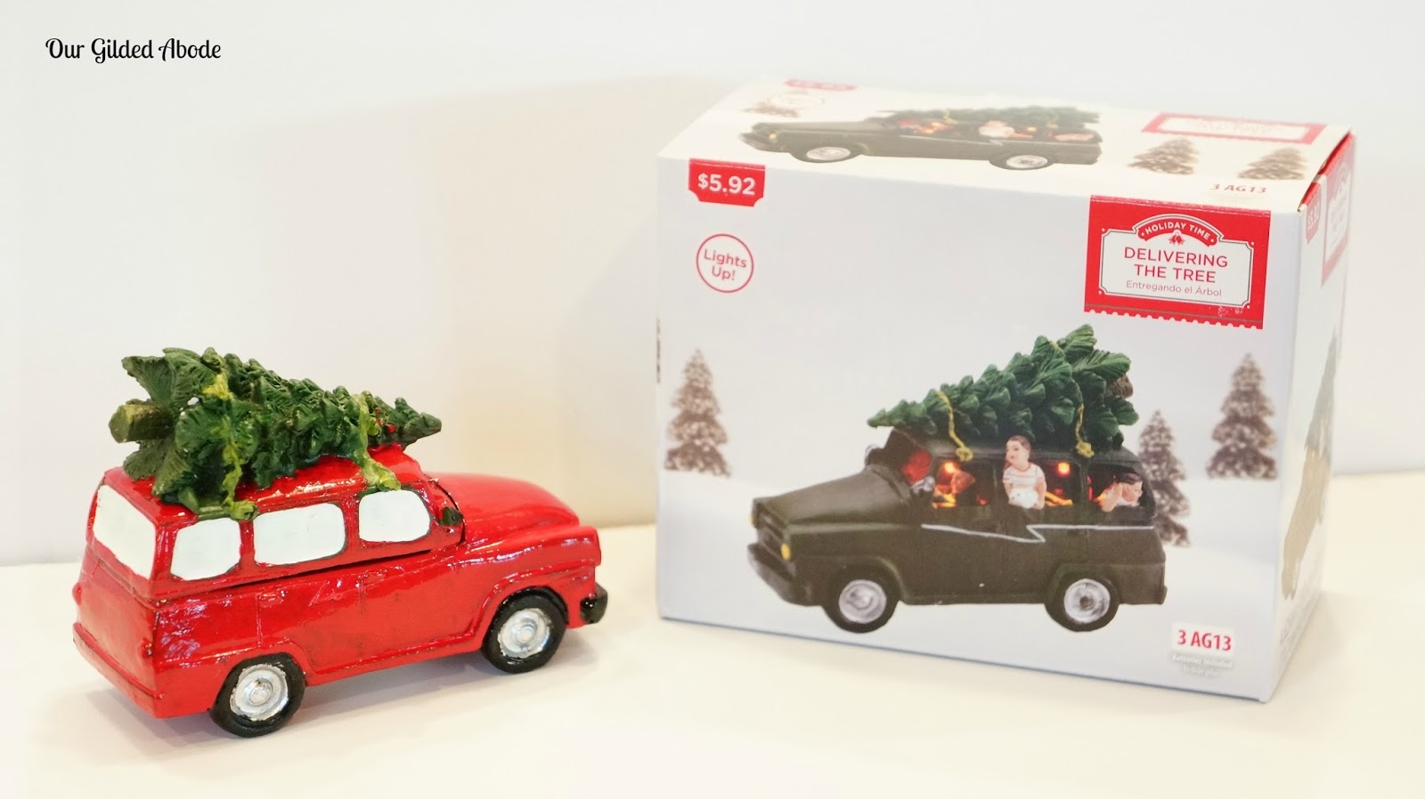 Our Gilded Abode: Making Your Own Red Vehicle with Tree Decor