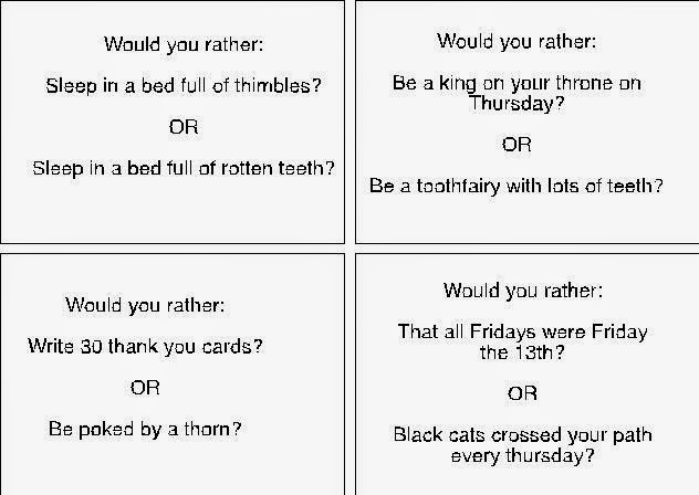Speech Language Pathology Activities: TH "Would you Rather" Carry Over ...