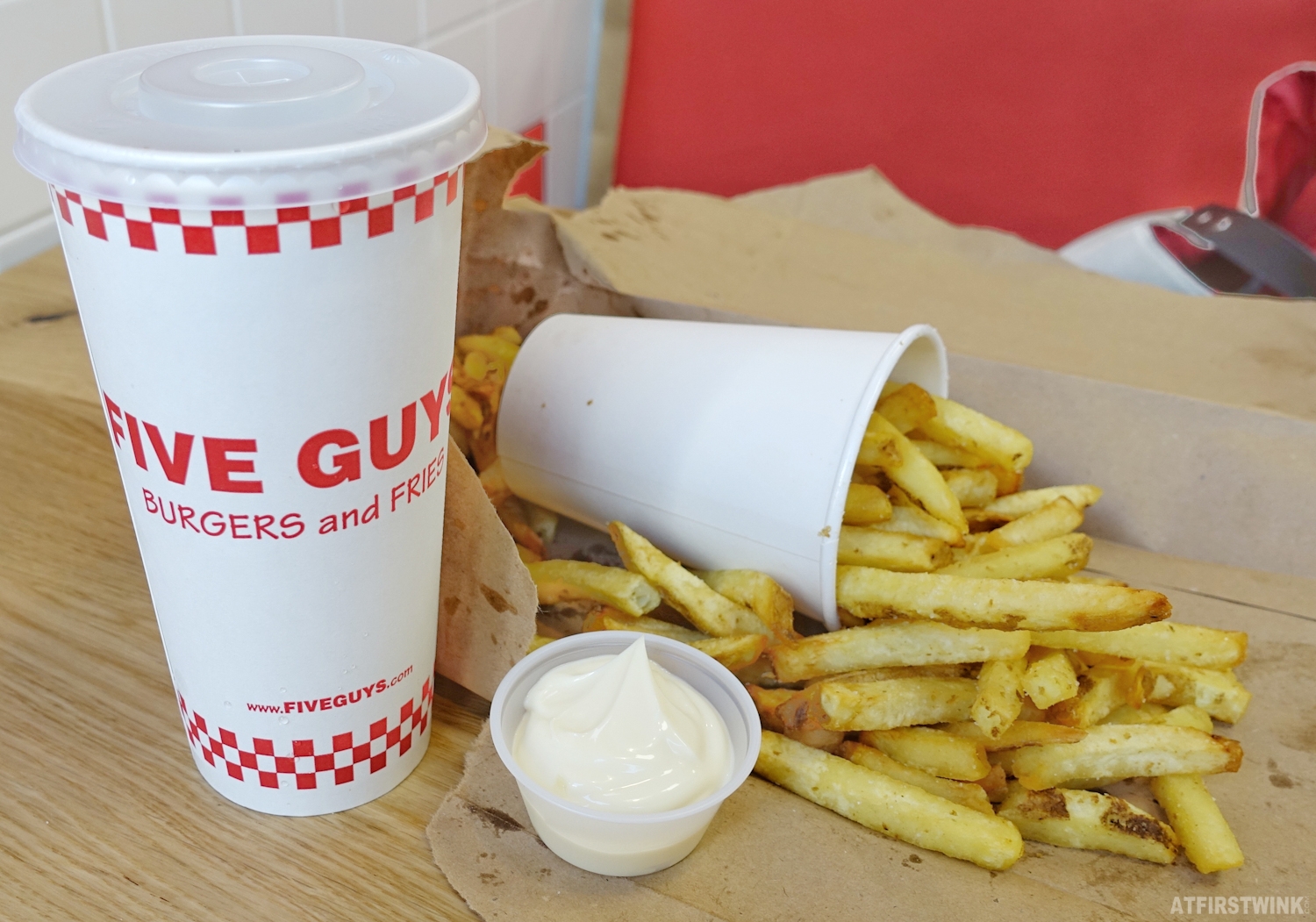 Fries And Soda At Five Guys Rotterdam City Centre